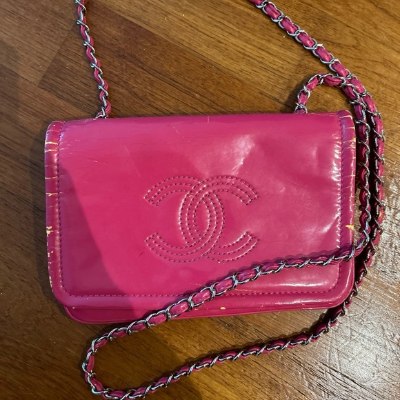 CHANEL | Bags | Chanel Pink Crossbody Bag Patent Leather | Poshmark